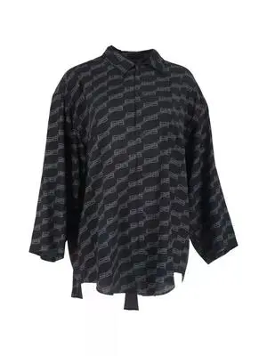Balenciaga Logo-print Long-sleeve Shirt