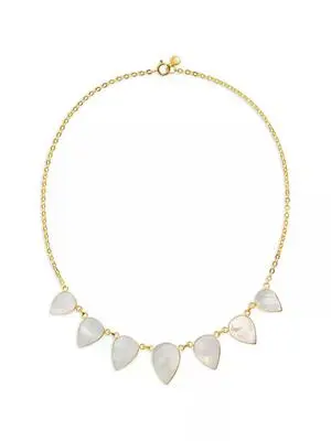 FREYA ROSE Warrioress Small Mother Of Pearl Necklace - Gold