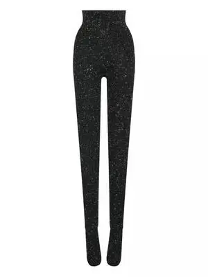 THE ROW Speckled Tights - Black