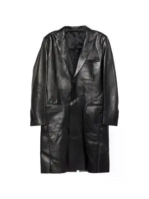 TOM FORD Leather Coat - Black