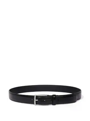Sandro Square Buckle Leather Belt - Black