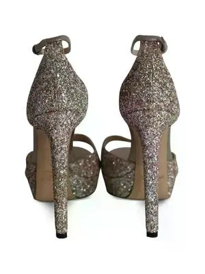 JIMMY CHOO Platform Glitter Sandals