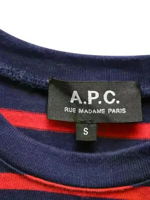 A.p.c. Striped Crew-neck T-shirt - Blue