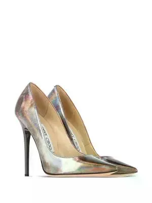 JIMMY CHOO Anouk Disco Mirror Pointed-toe Pumps