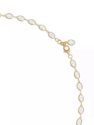 FREYA ROSE Oval Crystal Framed Necklace
