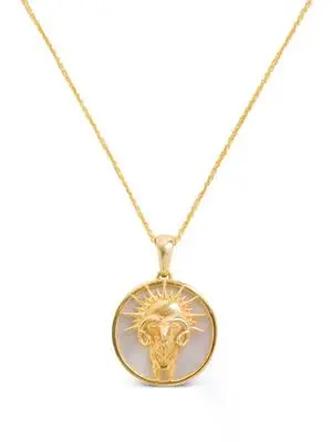 FREYA ROSE Aries Zodiac Pendant Necklace - Gold