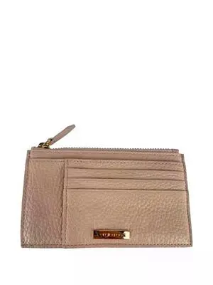 SERGIO ROSSI Leather Card Holder - Pink
