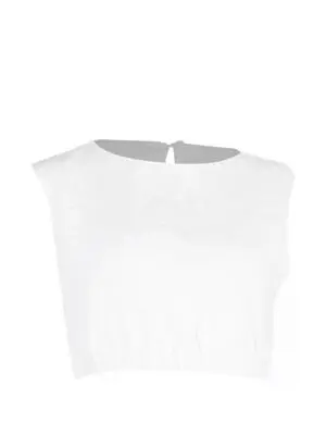 REFORMATION Sleeveless Crop Top - White