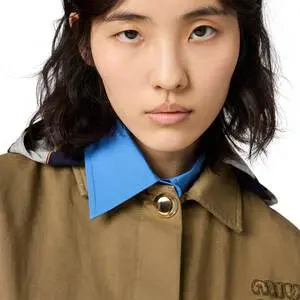 Miu Miu Gabardine Single-breasted Coat With Detachable Belt