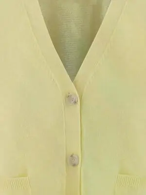 ALLUDE Patch-pockets V-neck Cardigan