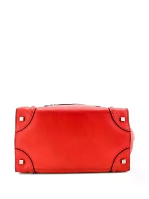 Celine Luggage Bag Grainy Leather Mini Tote - Orange