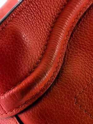 Celine Luggage Bag Grainy Leather Mini Tote - Orange