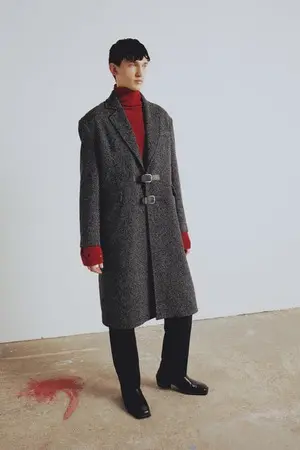 PCFG Wool & Cashmere Blend Long Overcoat