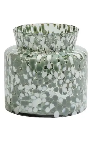 KOSTA BODA Meadow Summer Wide Vase - Clear/green