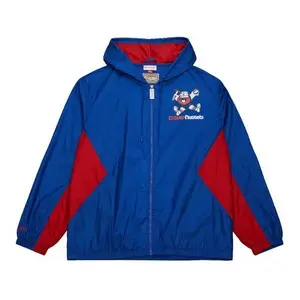 Mitchell & Ness Denver Nuggets Playmaker Full-zip Hooded Windbreaker Jacket