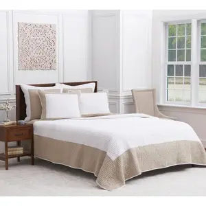 ELISABETH YORK Tamia Natural Bedding Quilt Collection - Beige