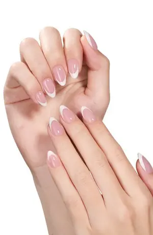 BEETLES French Tip Press On Nail Studio Kit Short Almond