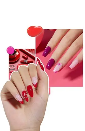 BEETLES Red Winter Gel Polish Set 6 Colors