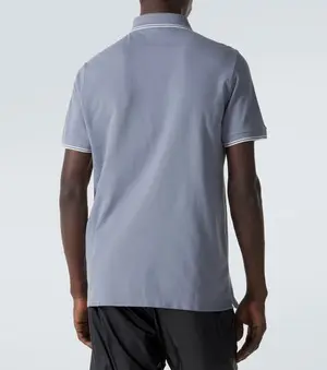 Stone Island Compass Cotton-blend Piqué Polo Shirt - Grey
