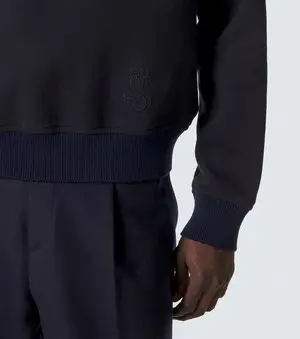 JIL SANDER Cotton Half-zip Sweatshirt - Blue
