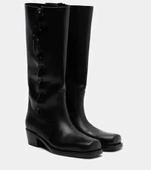 Paris Texas Roxanne 45 Leather Knee-high Boots - Black