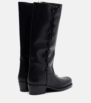 Paris Texas Roxanne 45 Leather Knee-high Boots - Black