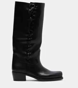 Paris Texas Roxanne 45 Leather Knee-high Boots - Black