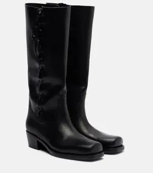 Paris Texas Roxanne 45 Knee-high Leather Boots - Black