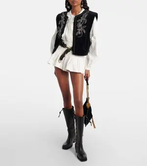 Paris Texas Roxanne 45 Knee-high Leather Boots - Black