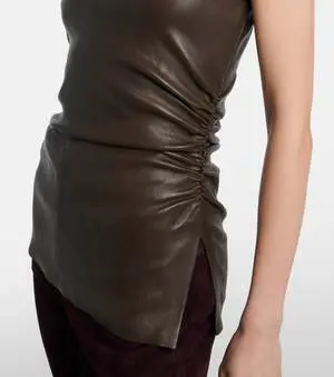 Stouls Laya Leather Bustier - Brown