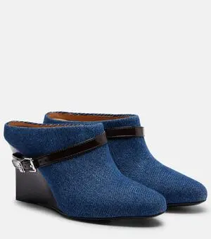 GANNI Wedge Ankle Boots - Blue