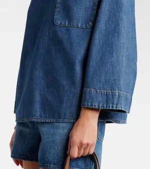 Valentino Garavani Vgold Chambray Top - Blue