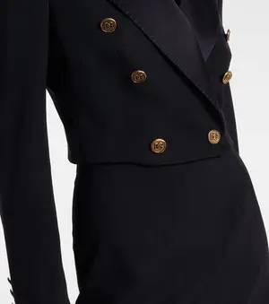 Dolce & Gabbana Cropped Wool And Silk-blend Jacket