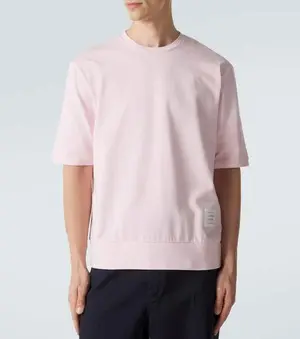 Thom Browne 4-bar Cotton Jersey T-shirt - Pink