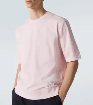 Thom Browne 4-bar Cotton Jersey T-shirt - Pink