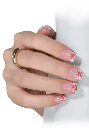 BEETLES French Tip Press On Nail Studio Kit Short Square