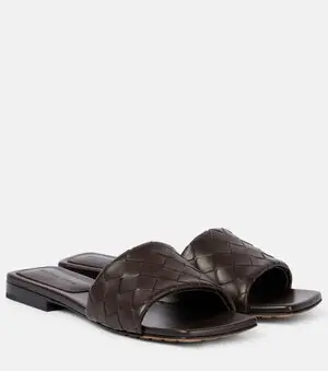 Bottega Veneta Intrecciato Mules - Brown