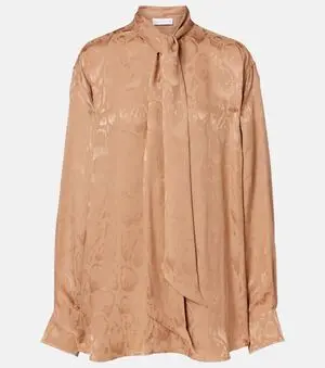 Stella McCartney Leopard-print Silk-blend Jacquard Blouse