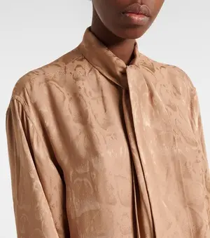 Stella McCartney Leopard-print Silk-blend Jacquard Blouse