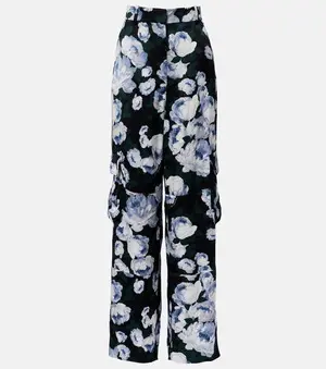 Stella McCartney Printed Satin Pajama Pants