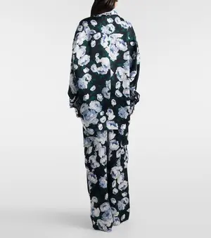 Stella McCartney Printed Satin Pajama Pants