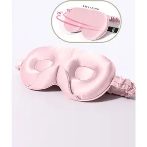 SILKSILKY 22 Momme Mulberry Silk Upgraded 3d Adjustable Eye Mask - Pink
