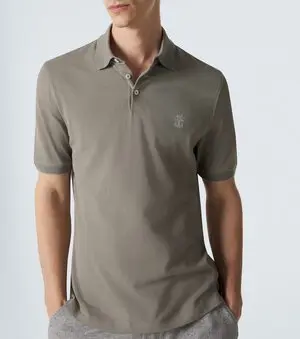 Brunello Cucinelli Cotton Piqué Polo Shirt - Grey