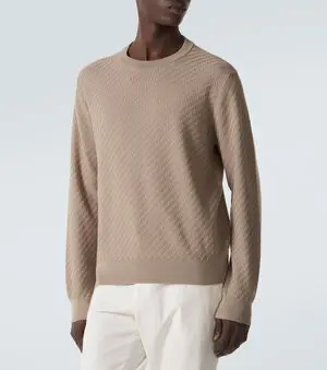 Brioni Cotton, Silk, And Cashmere Sweater