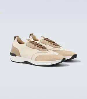 Brioni Leather-trimmed Sneakers