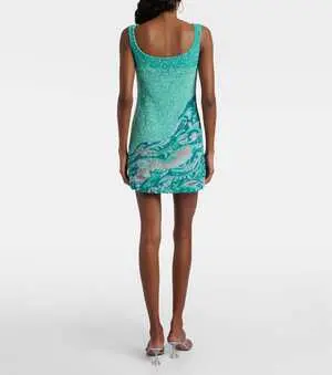 LA FUORI Là Fuori Sea Embroidered Mini Dress