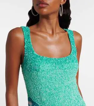 LA FUORI Là Fuori Sea Embroidered Mini Dress