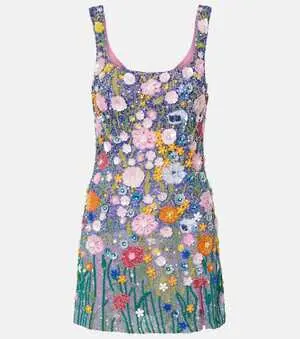 LA FUORI Embroidered Minidress - Multicoloured