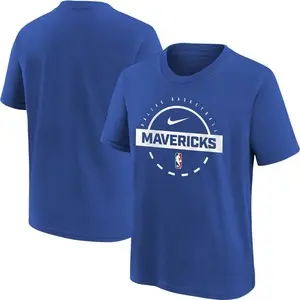 Nike Youth Dallas Mavericks Practice T-shirt - Blue