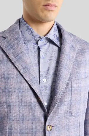 Etro Plaid Silk And Wool Sport Coat